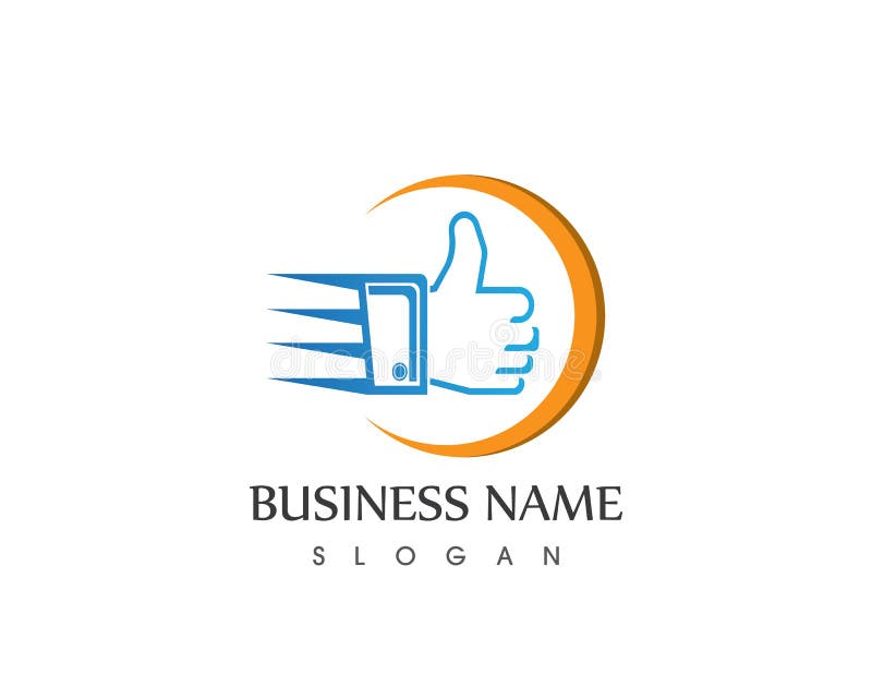 Thumb hand logo template stock vector. Illustration of label - 115416942