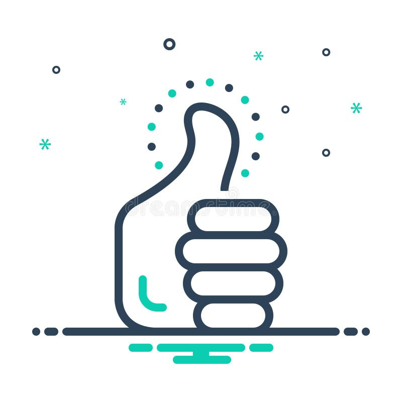 Mix Icon for Thumb, Up and Good Stock Illustration - Illustration of ...