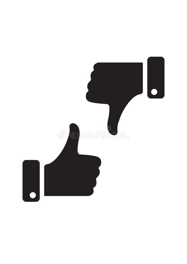 Thumb Like or No stock vector. Illustration of likes - 89052745