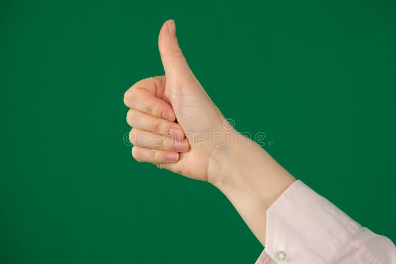 Thumb of Man Hand. Isolated Expression of Emotions with Hands ...