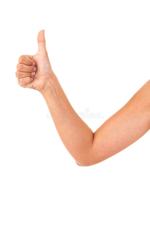 Naked arm pointing upwards stock photo. Image of skin - 236448734