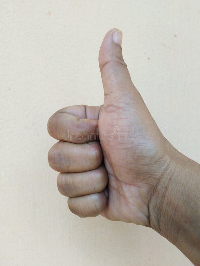 Thumb Up Sign Isolated on White Stock Photo - Image of person, number ...