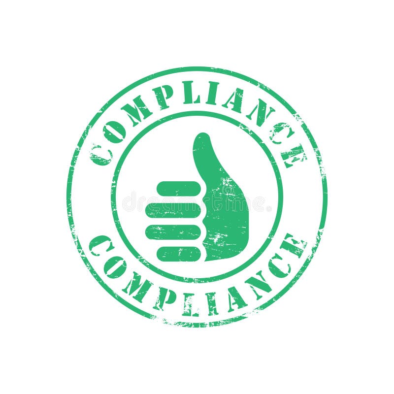 Thumb Stamp with Solid Color & Grunge Effect Stock Vector ...