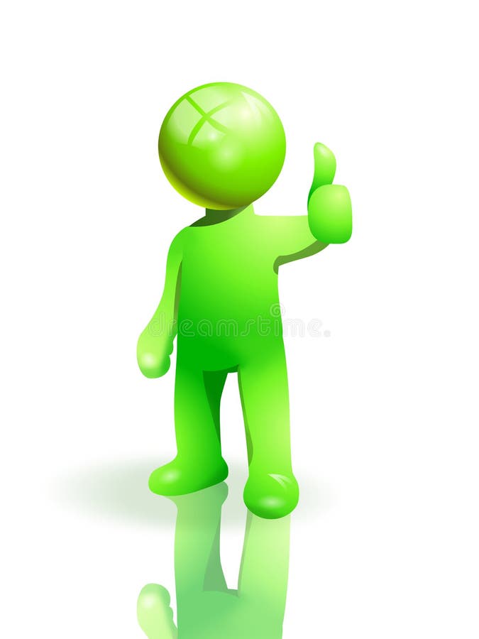 Thumbs Up Figure stock illustration. Illustration of acknowledgement ...