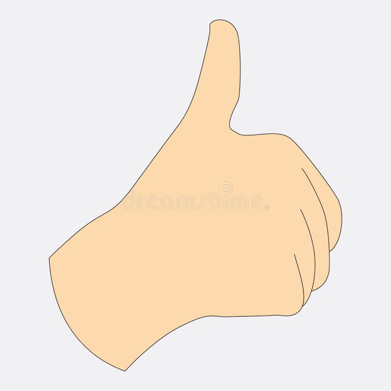 Thumb Up As Gesture Showing Positive Emotions Stock Vector Illustration Of Business Gesture