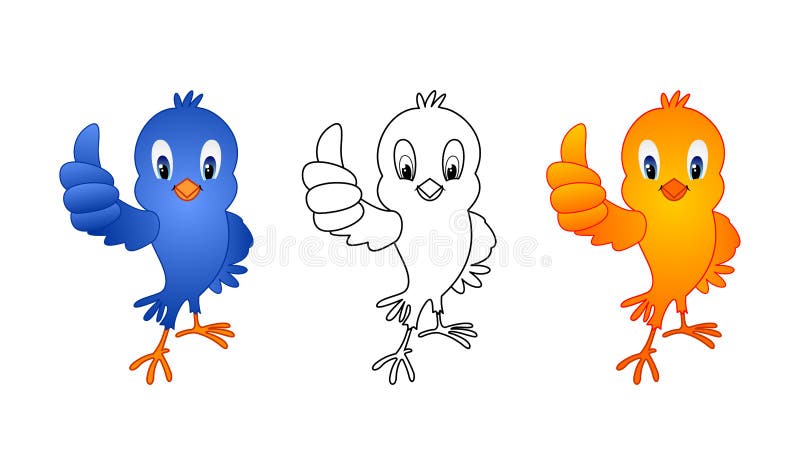 Thumb up bird stock vector. Illustration of animal, icon - 19321489