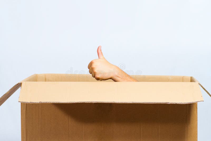 Thumb Up Box stock photo. Image of shipment, young, isolated - 32789596
