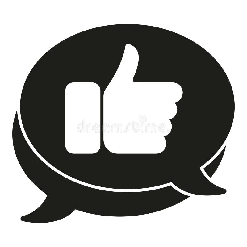 Thumb Up Chat Icon Simple Vector. Like Contact Stock Vector ...