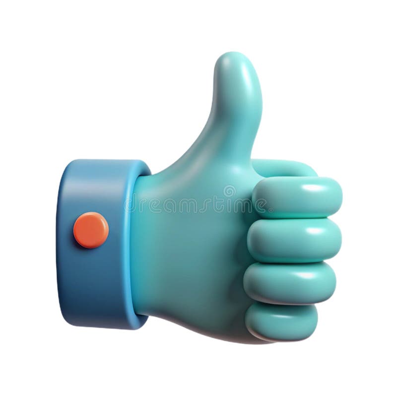 Thumb Up 3D Icon. Vector Like and Love Icon. Ready Like and Love Button ...