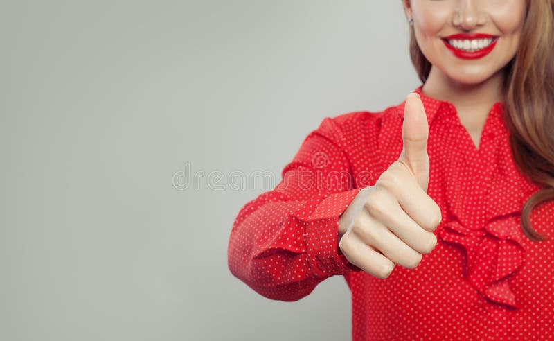 Thumb Up. Female Hand Showing Thumb Up Stock Photo - Image of perfect ...