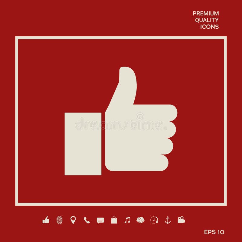 Thumb Up Gesture. Graphic Elements for Your Design Stock Vector ...