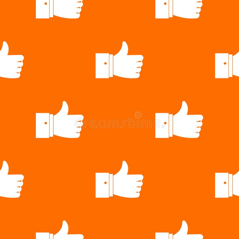 Thumb Up Gesture Pattern Seamless Stock Vector - Illustration of friend ...