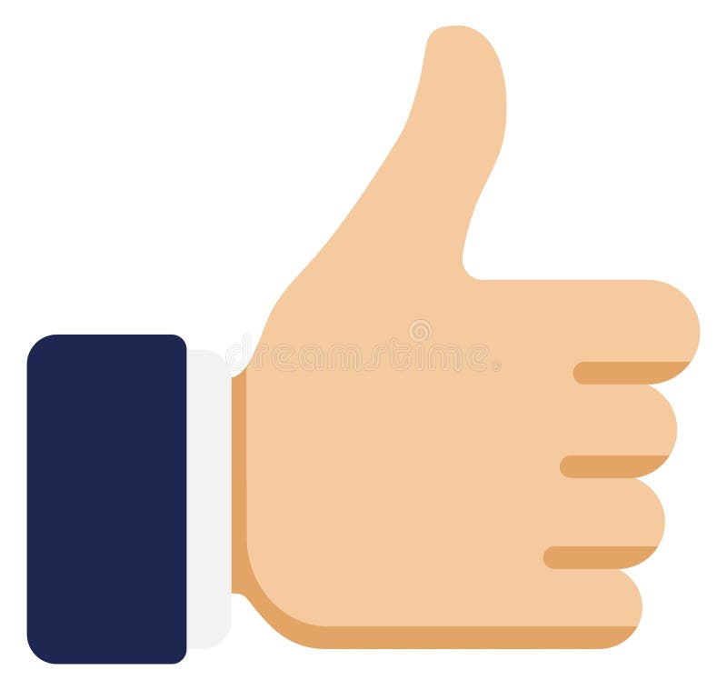 Thumb Up Icon. Male Hand Gesture Symbol Stock Illustration ...