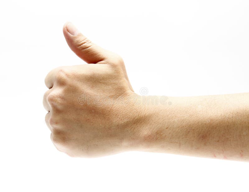 Thumb up hand isolated. stock photo. Image of like, sign - 55124946