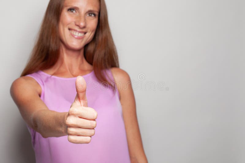 Thumb Up Hand Like Gesture. Female Hand Stock Image - Image of modern ...