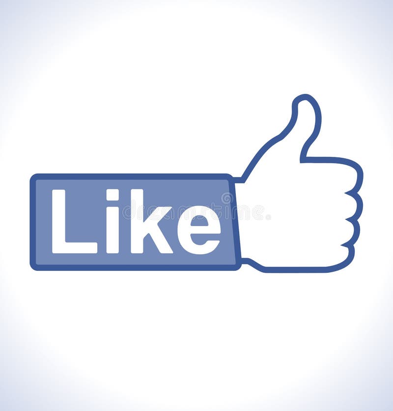 Thumb Up Hand with Like Text on Button Editorial Stock Image ...