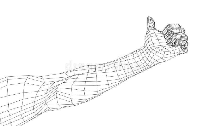 Thumb up hand sign stock illustration. Illustration of thumb - 269580152