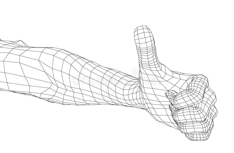 Thumb up hand sign stock illustration. Illustration of closeup - 269580898