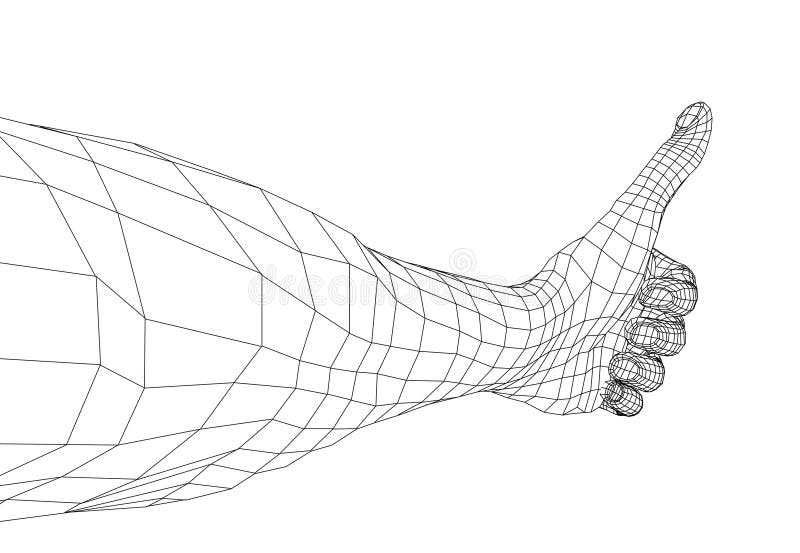 Thumb up hand sign stock illustration. Illustration of sign - 269930780