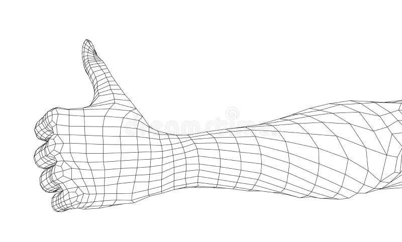 Thumb up hand sign stock illustration. Illustration of successful ...