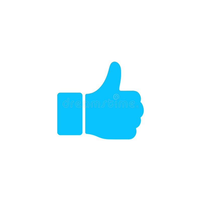 Thumb Up icon flat stock illustration. Illustration of vote - 201919592