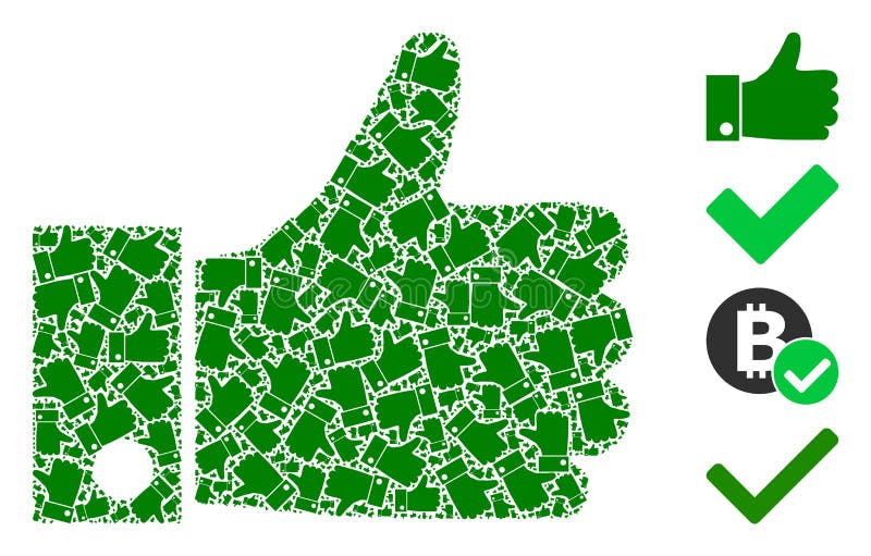 Thumb Up Icon Fractal Mosaic Stock Vector - Illustration of vector ...