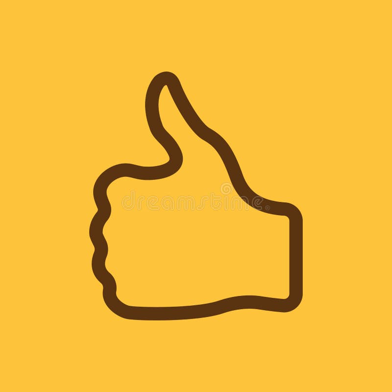 The Thumb Up Icon. Like and Yes, Approve Symbol Stock Illustration ...