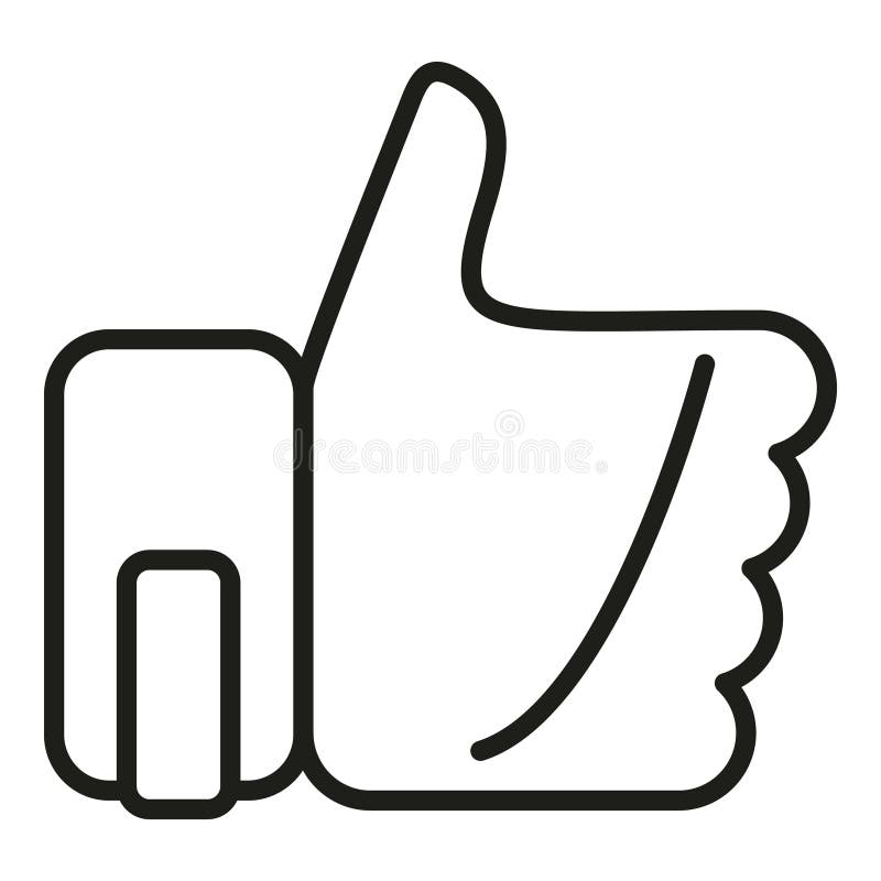 Thumb Up Icon Outline Vector. Customer Feedback Stock Vector ...