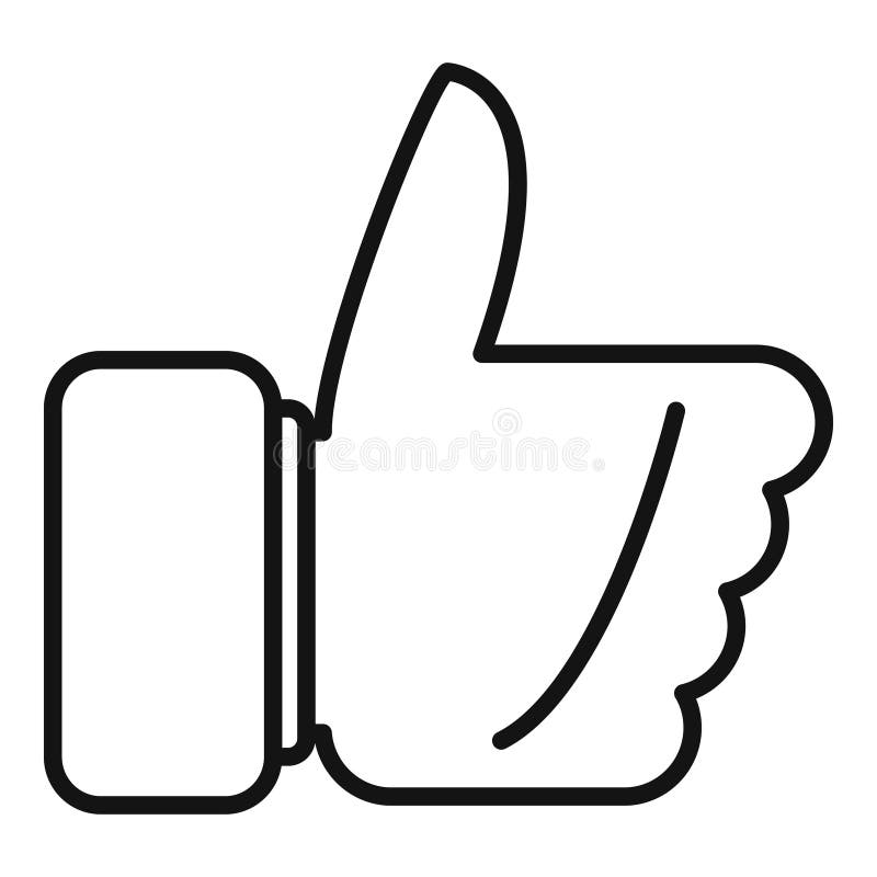 Thumb Up Icon Outline Vector. Finger Hold Stock Vector - Illustration ...