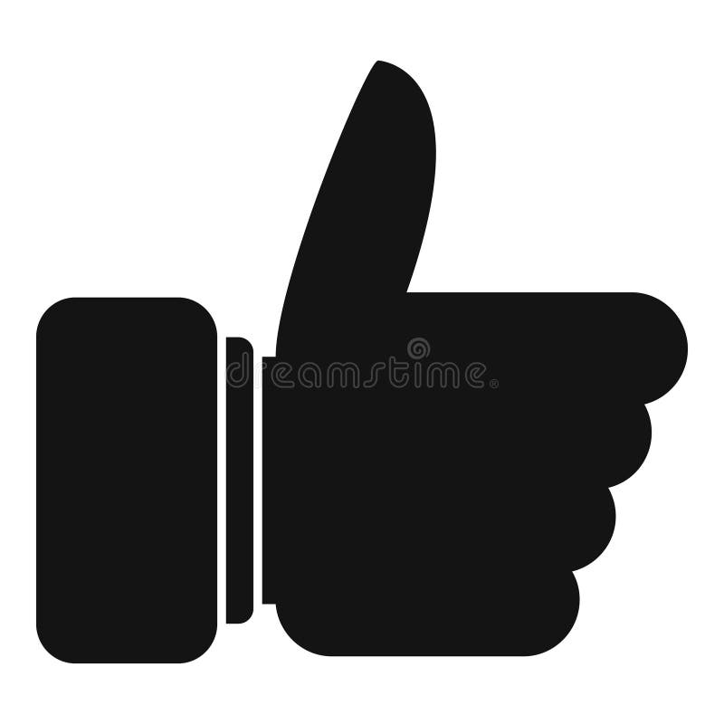 Thumb Up Icon Simple Vector. Finger Hold Stock Vector - Illustration of ...