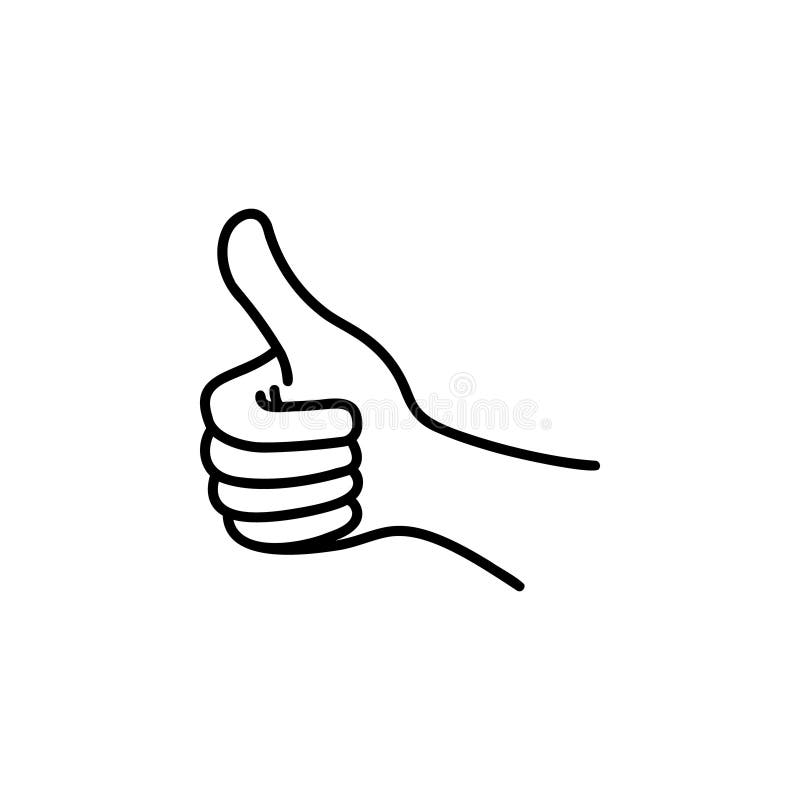 Thumb Up Icon Vector Illustration Stock Vector - Illustration of simple ...