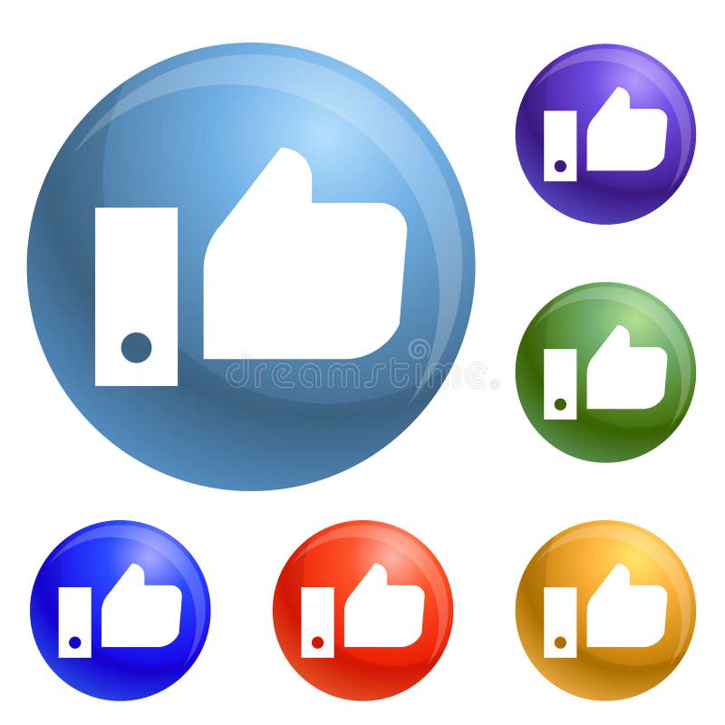 Thumb up icons set vector stock vector. Illustration of blog - 133457617