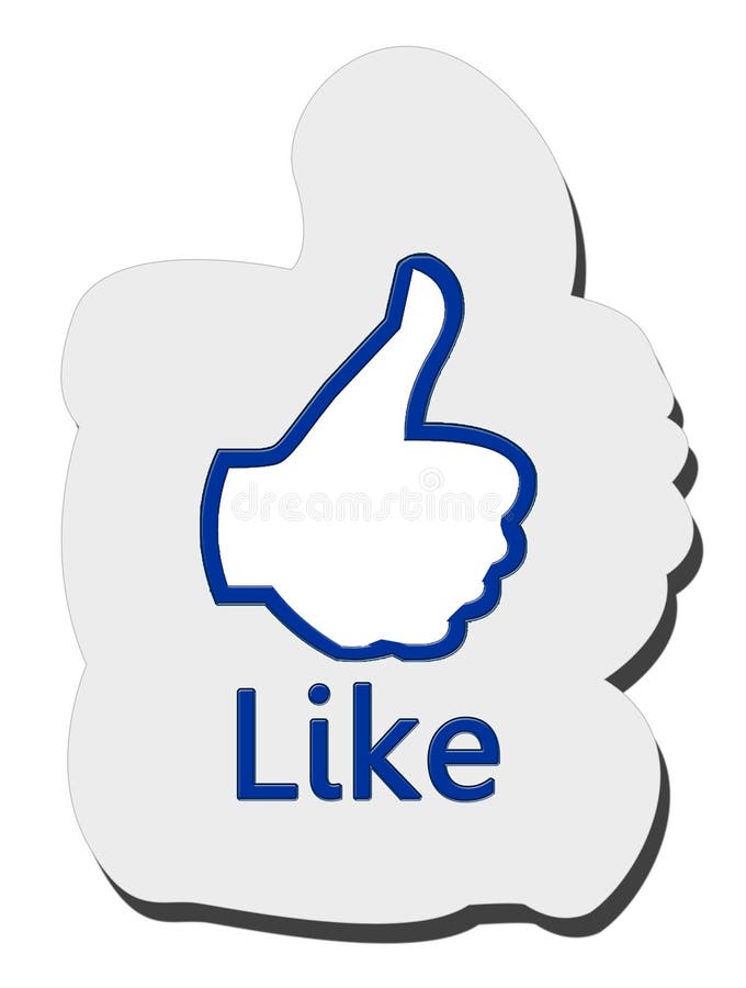 Facebook thumb like! editorial stock photo. Illustration of mark - 45999593