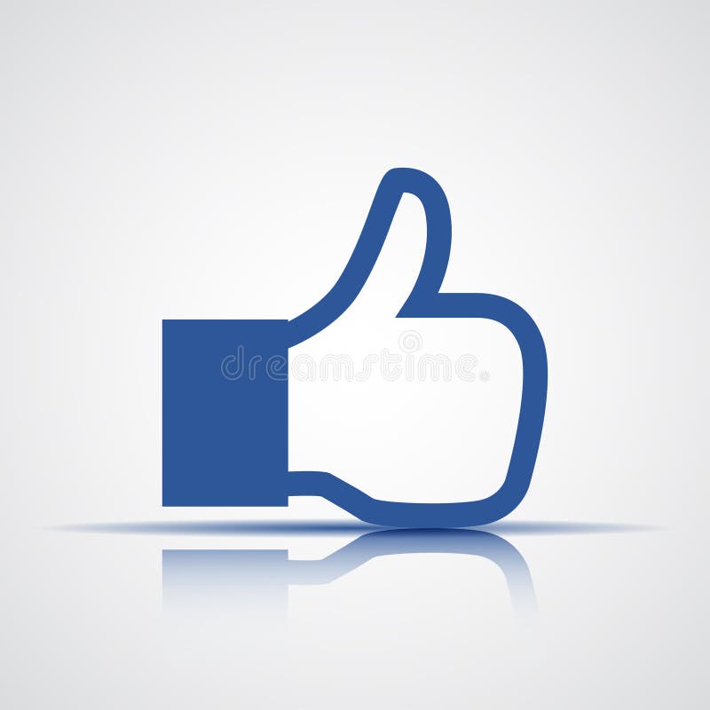 Thumb Up. Like Icon in Blue Editorial Photography - Illustration of ...