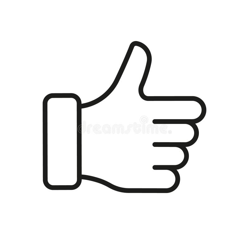 Thumb Up Line Icon. Finger Up, Good, Best Gesture Sign in Social Media ... Thumb Up Line Icon. Finger Up, Good, Best Gesture Sign in Social Media ...