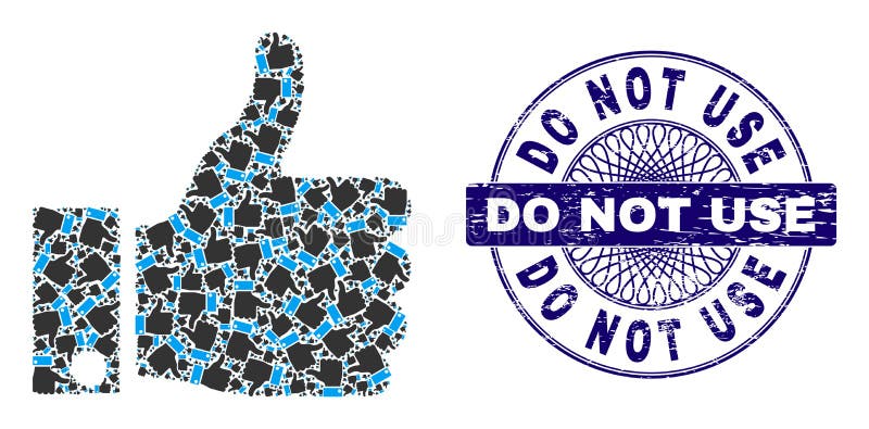 Thumb Up Recursion Mosaic of Thumb Up Items and Distress Do Not Use ...