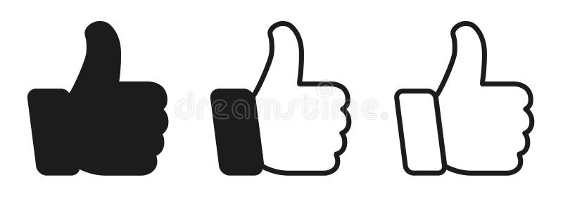 Thumb Up Set Icon, I Like it, Yes, Good Sign Stock Vector ...