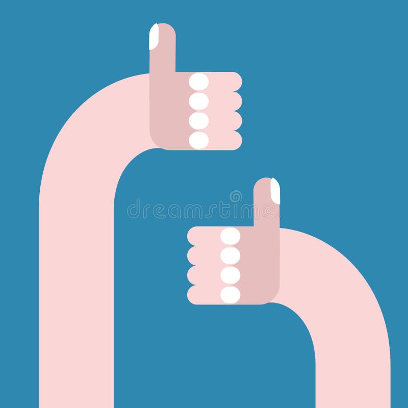 Thumb Up Sign. Hand Shows All Good Stock Vector - Illustration of ...