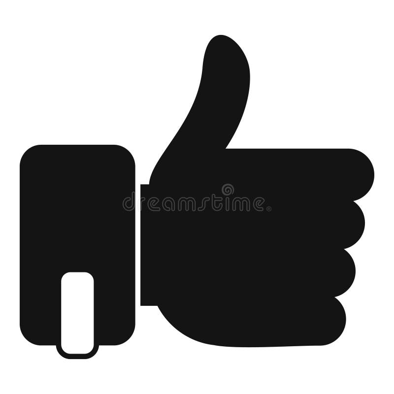 Thumb Up Icon Simple Vector. Finger Hold Stock Vector - Illustration of ...