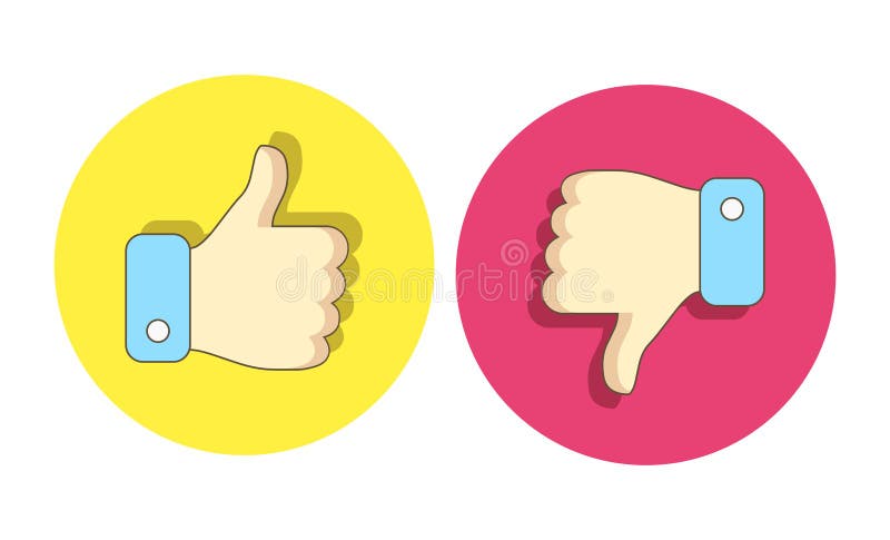 Thumb Up and Thumb Down Icons Stock Vector - Illustration of business ...