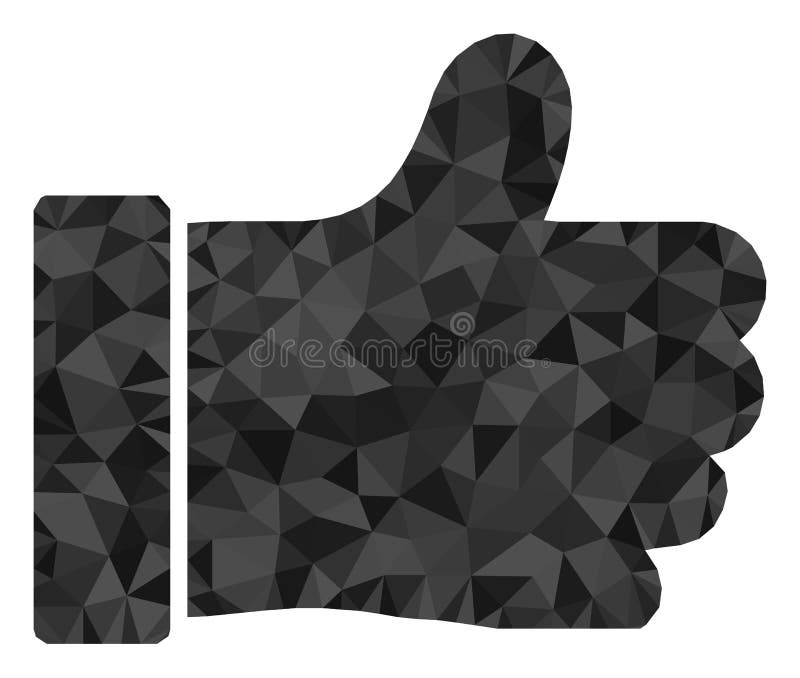 Thumb Up Triangle Filled Icon Stock Vector - Illustration of model ...