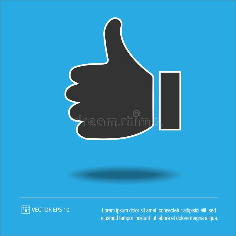 Thumb Up Vector Icon Eps 10. Like Simple Isolated Sign Symbol Stock ...