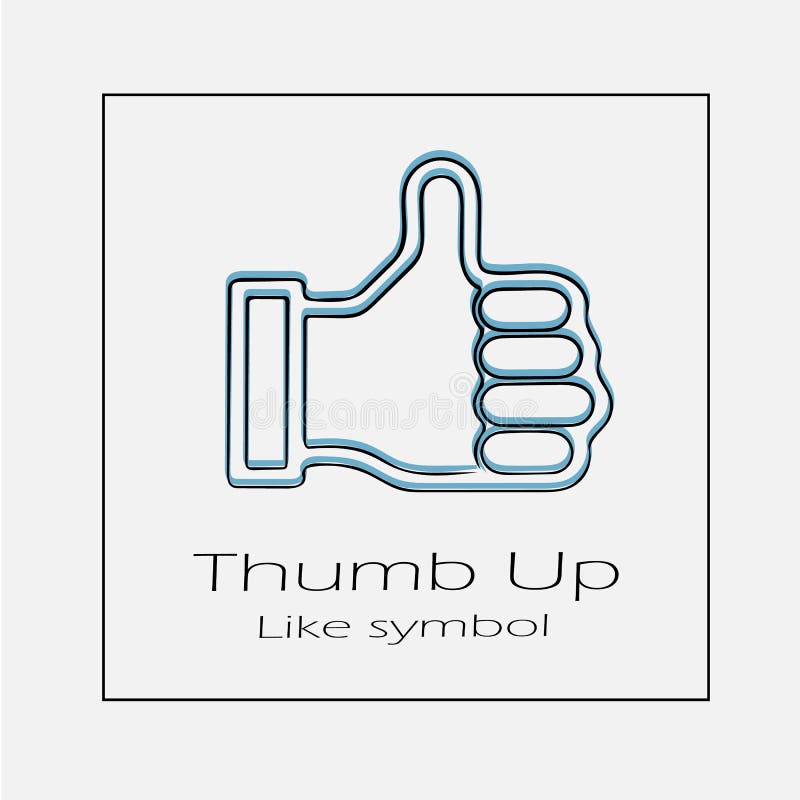 Thumb Up Vector Icon Eps 10. Simple Isolated Like Symbol Outline ...