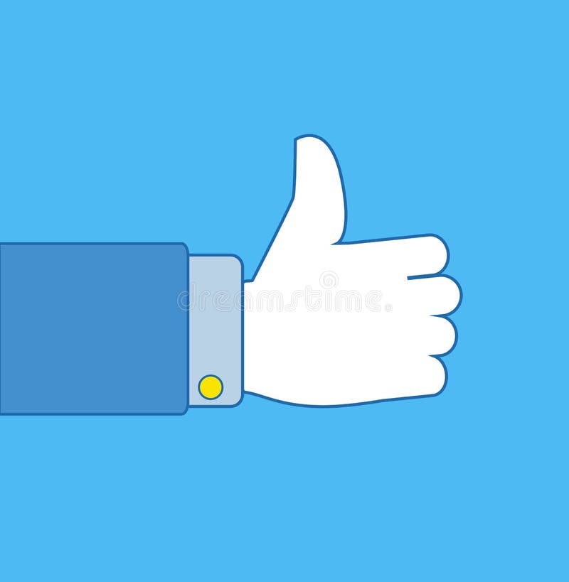 Thumb Up Vector Icon. Like Symbol. Like Hand Stock Vector ...