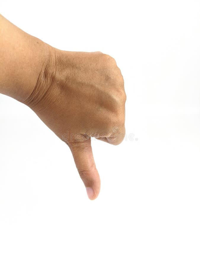 Thumbnail with a Bad Sign on Isolated White Stock Photo - Image of sign ...