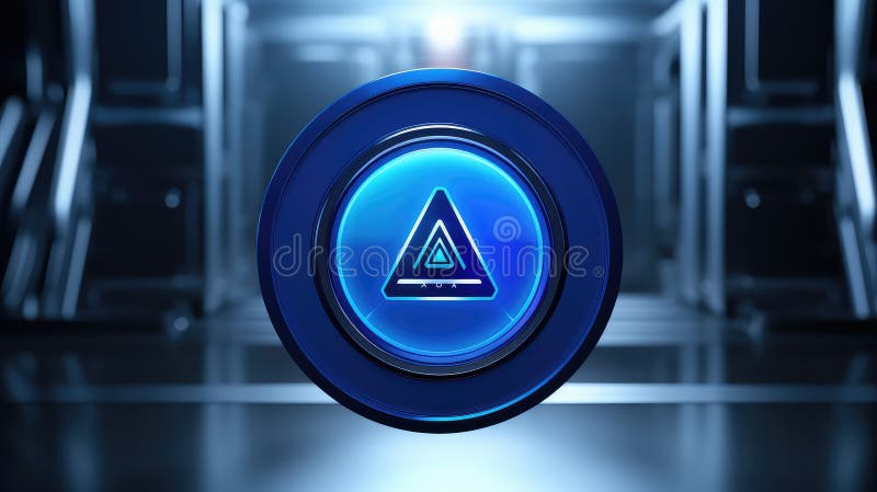 Thumbnail blue play button stock illustration. Illustration of online ...