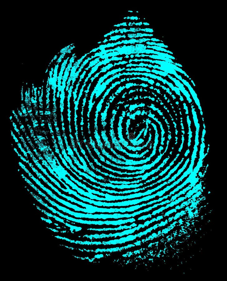 Red Fingerprint Identity Biometrics Security Stock Image - Image of ...