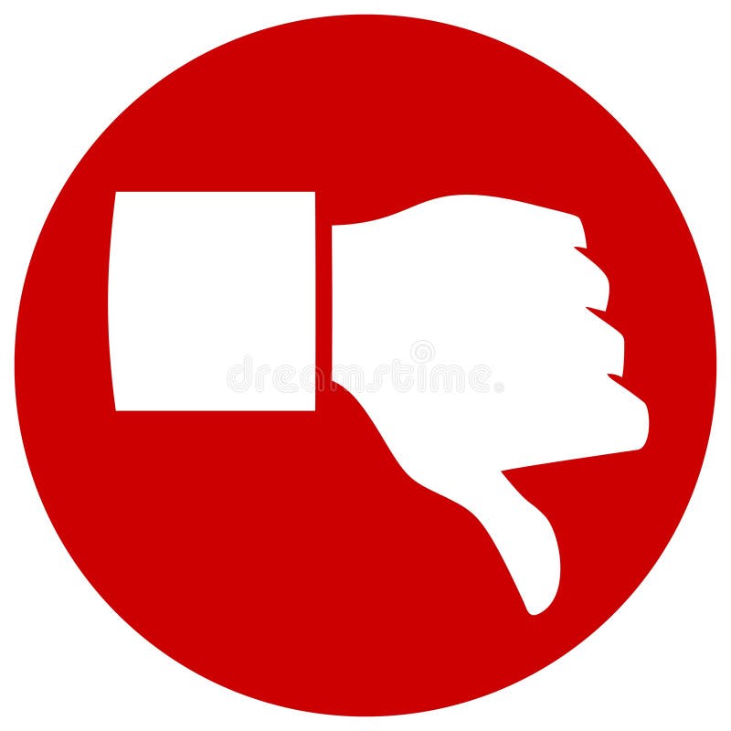 Thumbs Down Flat Icon stock vector. Illustration of icon - 94045422