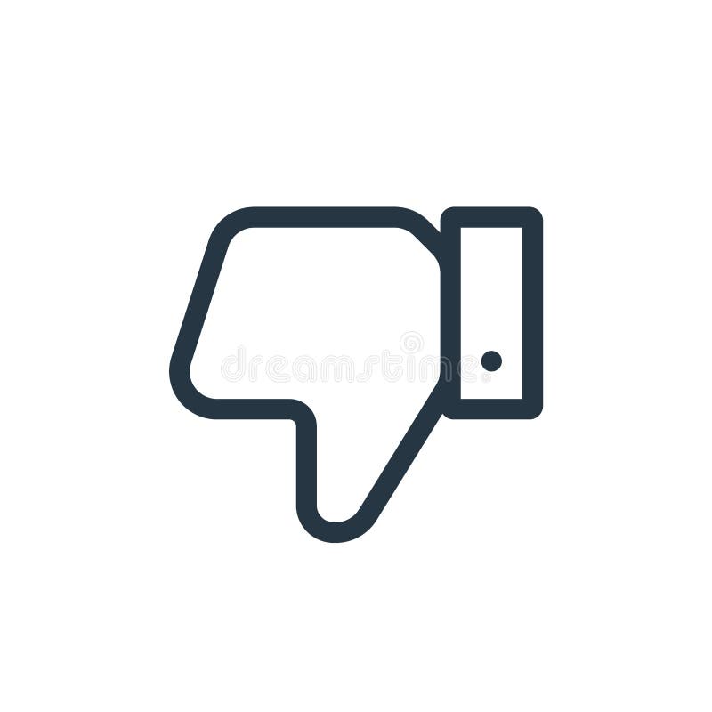 Thumbs Down Icon Vector from Ui Concept. Thin Line Illustration of ...