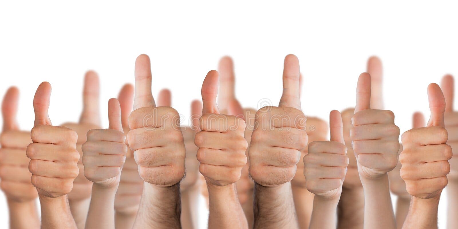 People Congratulate and Holding Thumbs Up Stock Image - Image of ...